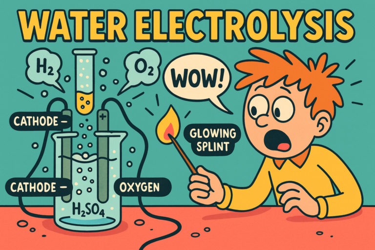 Water Electrolysis Experiment: Cathode/Anode Reactions